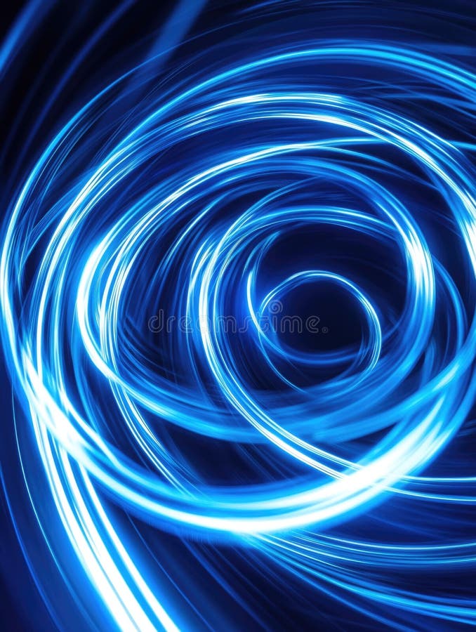 Blue Light Vortex stock illustration. Illustration of design - 390006193