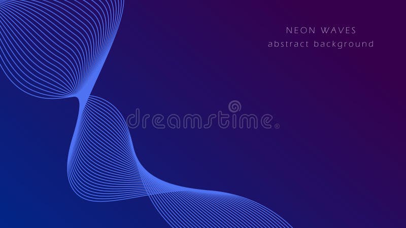 Blue Light Wave Abstract Template Stock Illustration - Illustration of ...