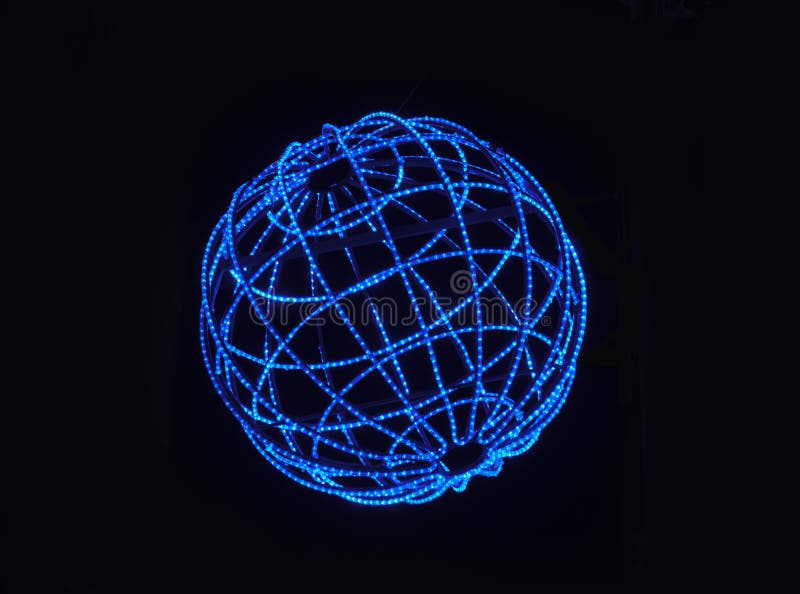 Blue lighted sphere stock image. Image of circle, blue - 64798155