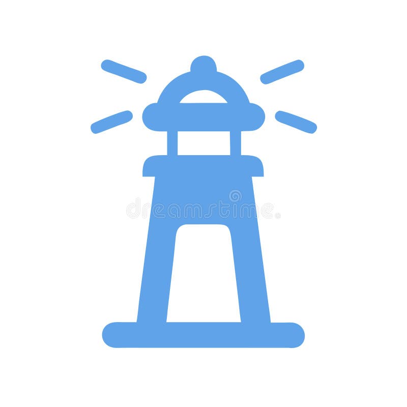 Blue Lighthouse Beacon Vector for Nautical Themed Designs and Graphic ...
