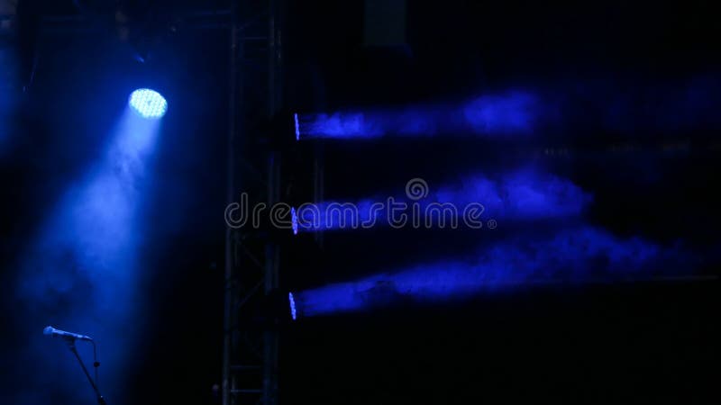 Blue lighting on stage stock photo. Image of decoration - 143528018