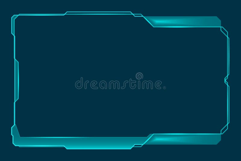 Blue Lighting Technology Flat Frame Stock Illustration - Illustration ...