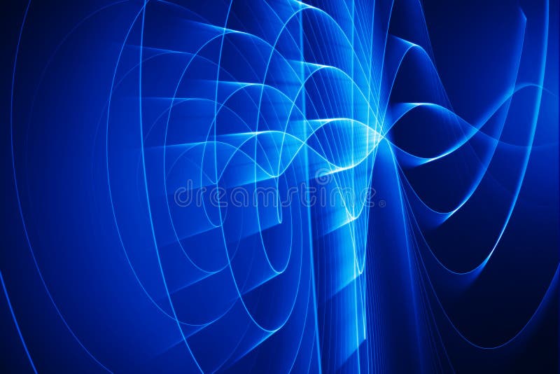 Blue lighting wave stock illustration. Illustration of abstract - 7009704