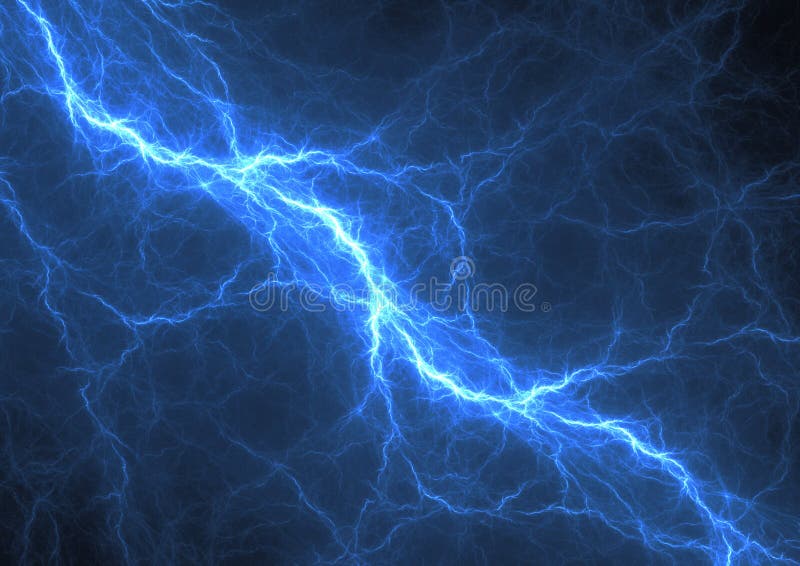Blue lightning stock illustration. Illustration of night - 92711150