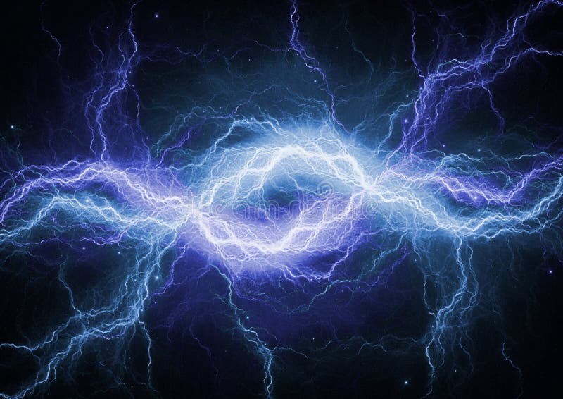 Blue lightning, stock illustration. Illustration of industry - 90359417