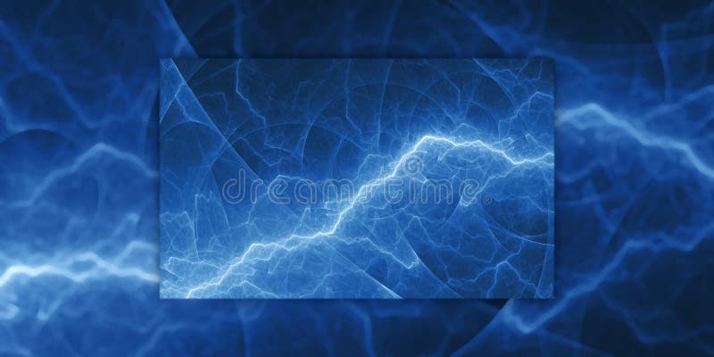 Blue Lightning, Abstract Plasma Stock Illustration - Illustration of ...