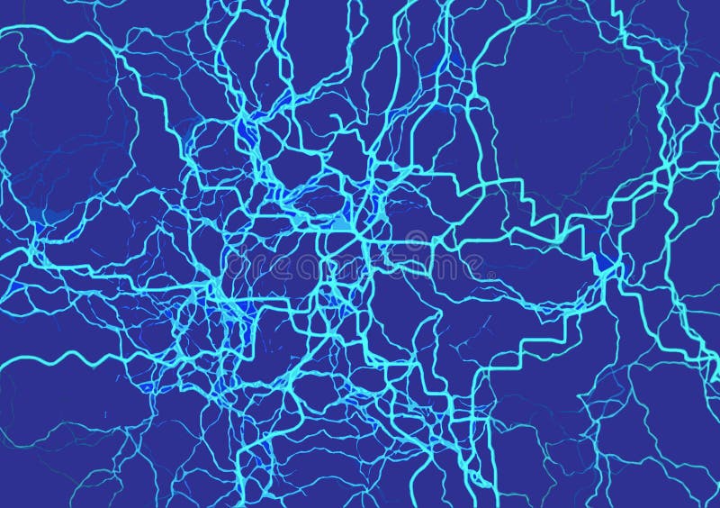 Blue Lightning Background Abstract Design Stock Illustration ...