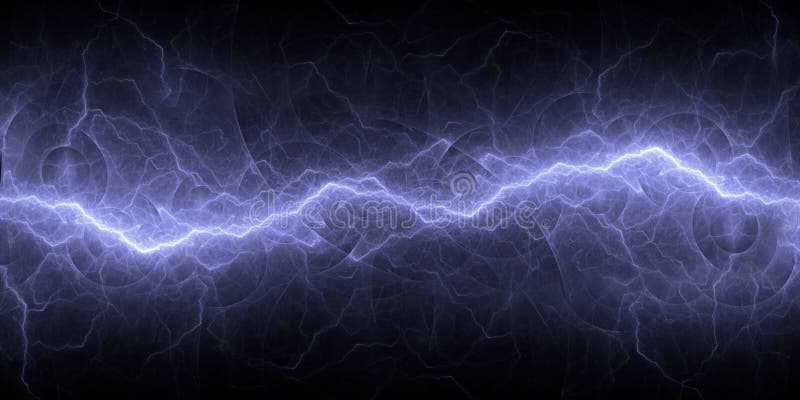 Cool Blue Abstract Lightning, Plasma and Power Element Background Stock ...