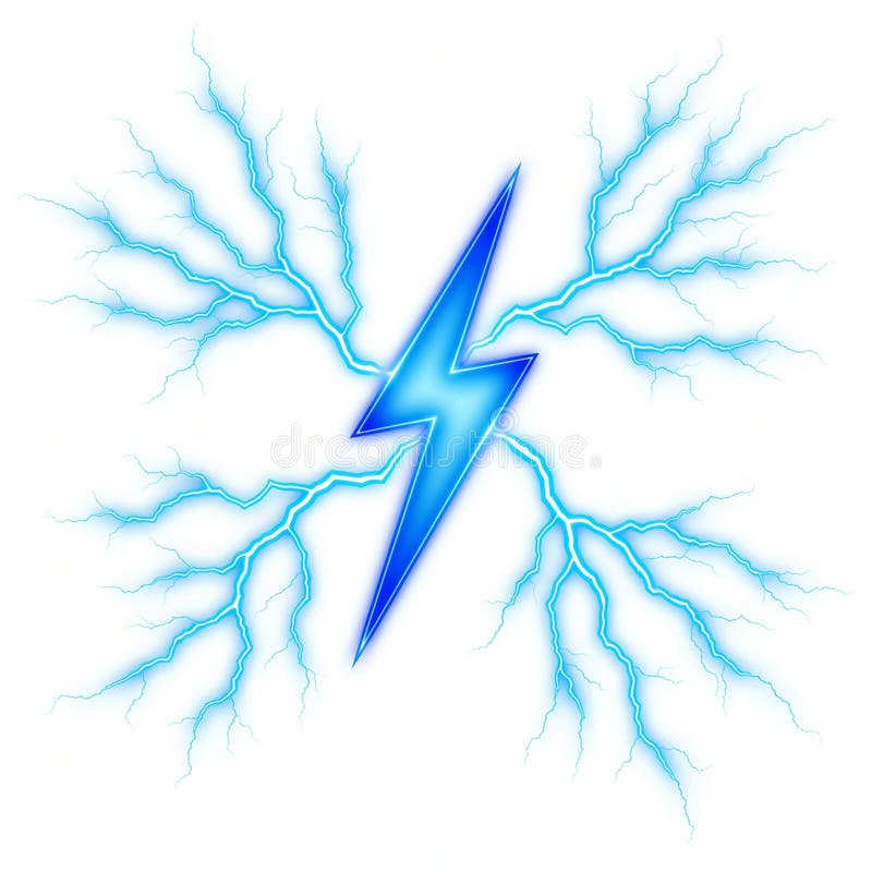 A Blue Lightning Bolt Icon is Centered, Surrounded by Branching ...