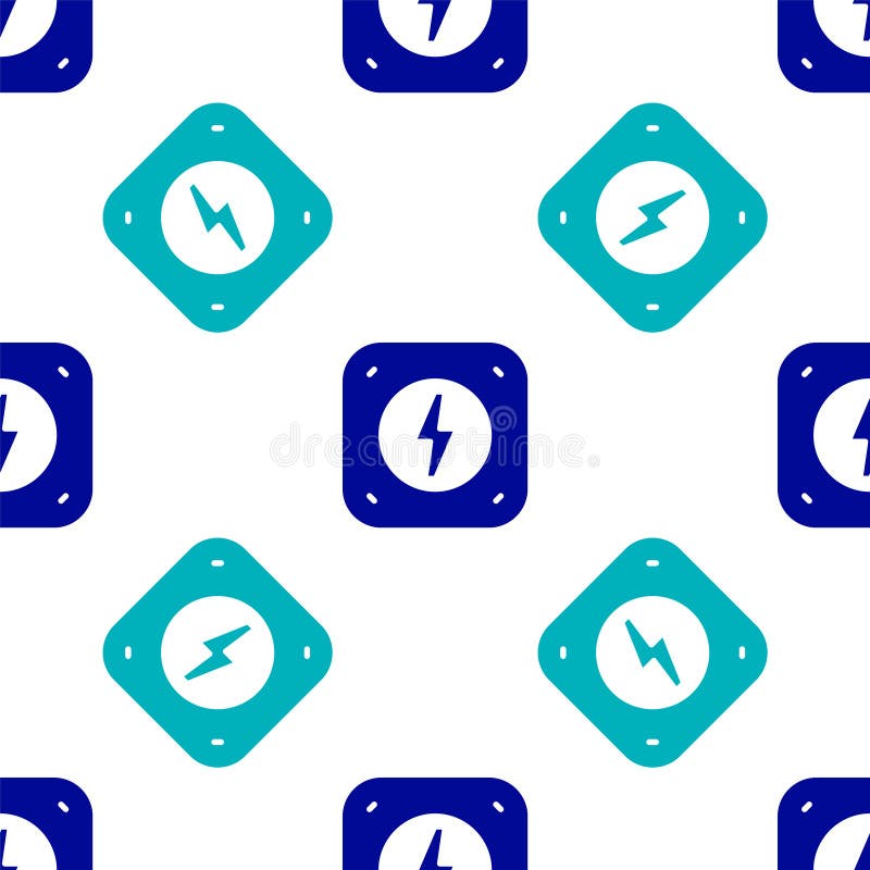 Abstract Blue Electric Lightning Seamless Pattern Stock Illustrations ...