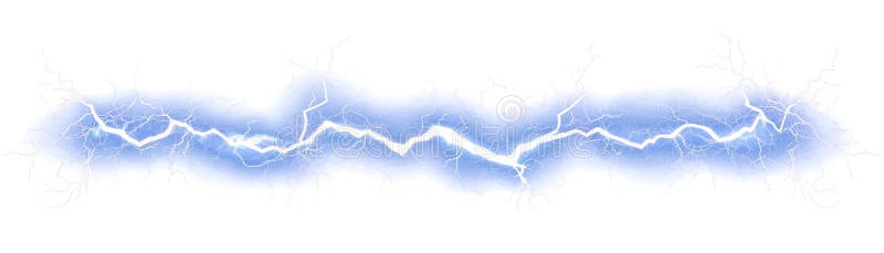 Blue Lightning Bolt - on White Stock Photo - Illustration of ...