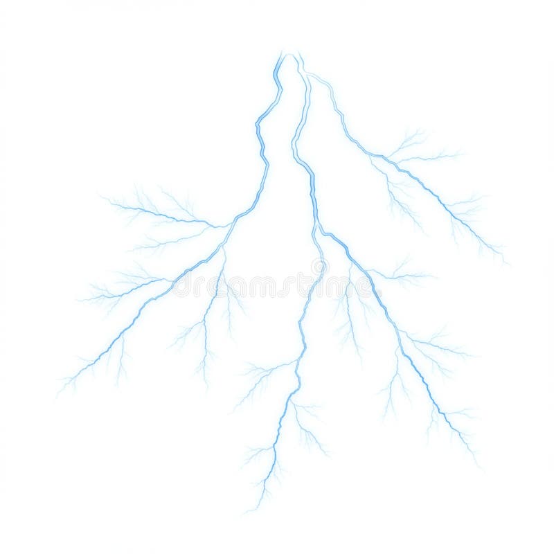 Blue Lightning Bolt Pattern on a White Background, Showcasing Intricate ...