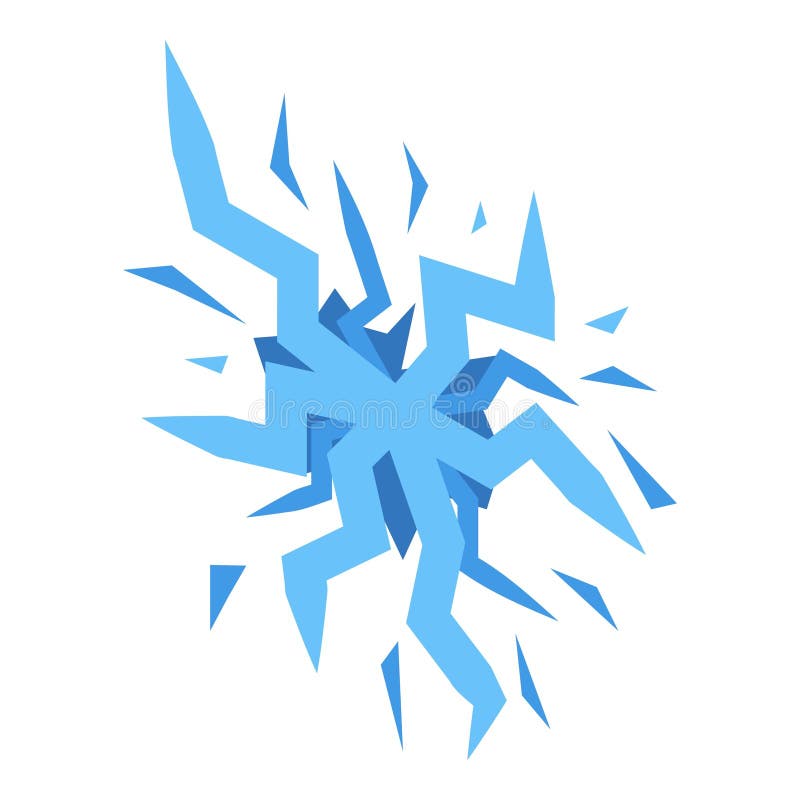 Blue Lightning Bolt Shattering and Breaking through the Surface Stock ...