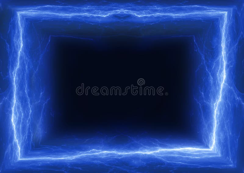 Blue lightning frame stock illustration. Illustration of flash - 101105476