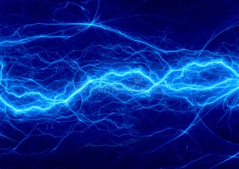 Blue Lightning, Plasma and Electrical Background Stock Image - Image of ...