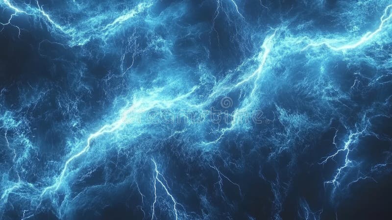 Blue Lightning Storm Background an Electrifying Display of Power and ...