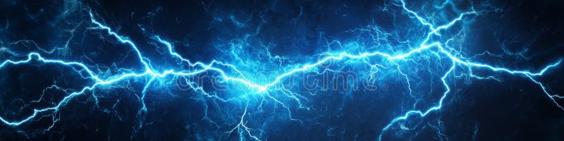 Blue Lightning Strike Background, Abstract Electric Discharge, Plasma ...