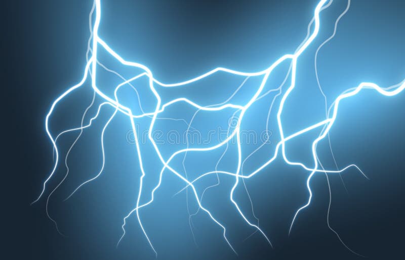Illustration of Lightning Strike on Black Background. Generative AI ...