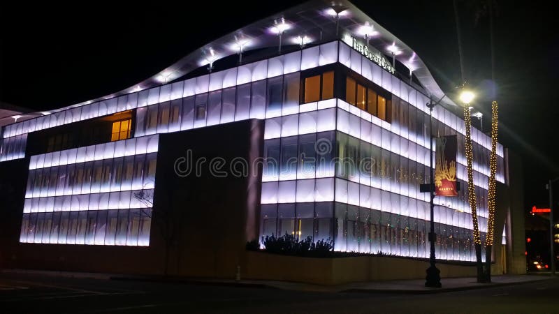 Blue Lights Inside a Building Editorial Stock Photo - Image of blue ...