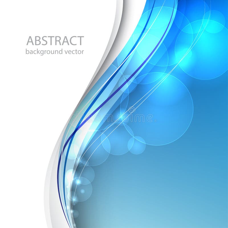 Blue Line Abstract Set Background. Vector Illustration. Stock Vector ...