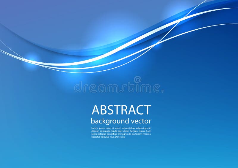 Blue Line Abstract Set Background. Vector Illustration. Stock Vector ...