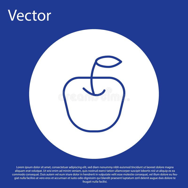 Blue Line Hindu Swastika Religious Symbol Icon Isolated on Blue ...