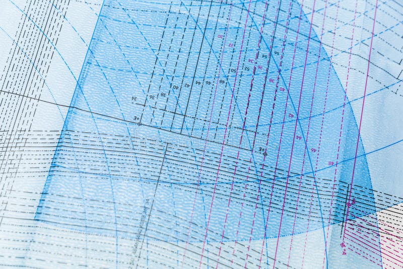 Blue Line Arch Forming on Textile Sheet Stock Photo - Image of element ...