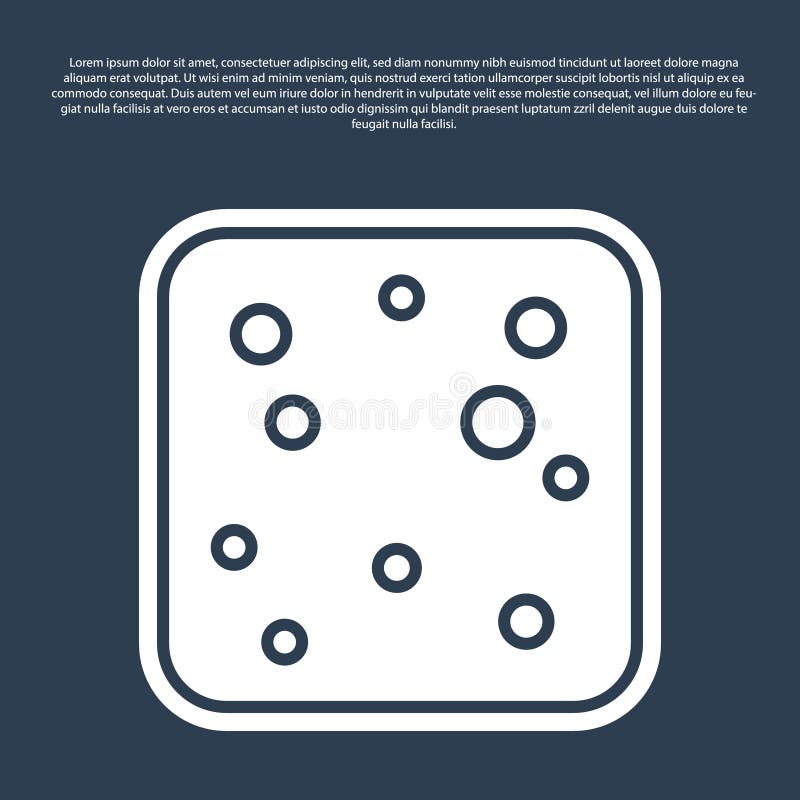 Blue Line Beer Bubbles Icon Isolated on Blue Background. Vector Stock ...