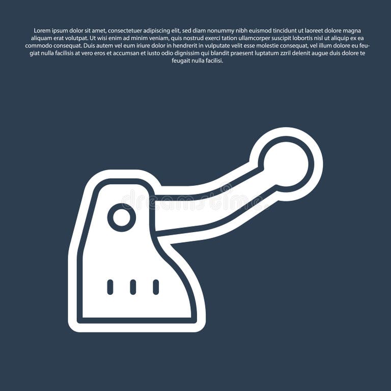 Blue Line Bicycle Brake Icon Isolated on Blue Background. Vector Stock ...