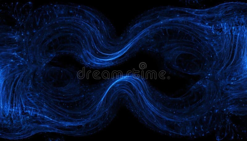 A Blue Wave with a Black Background. Stock Illustration - Illustration ...