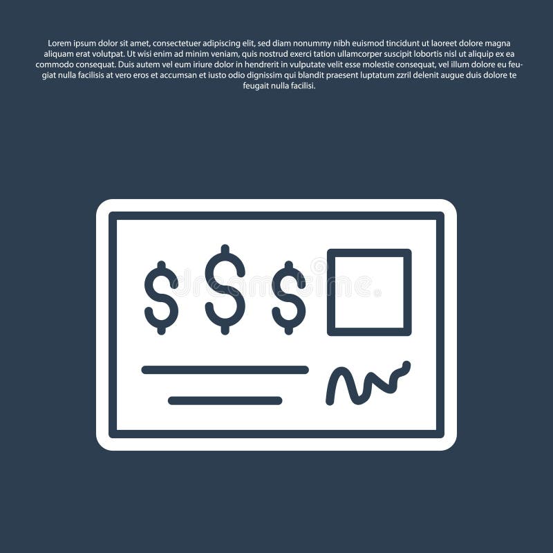 Blank Bank Check Checkbook Cheque Blue Template Stock Illustrations ...