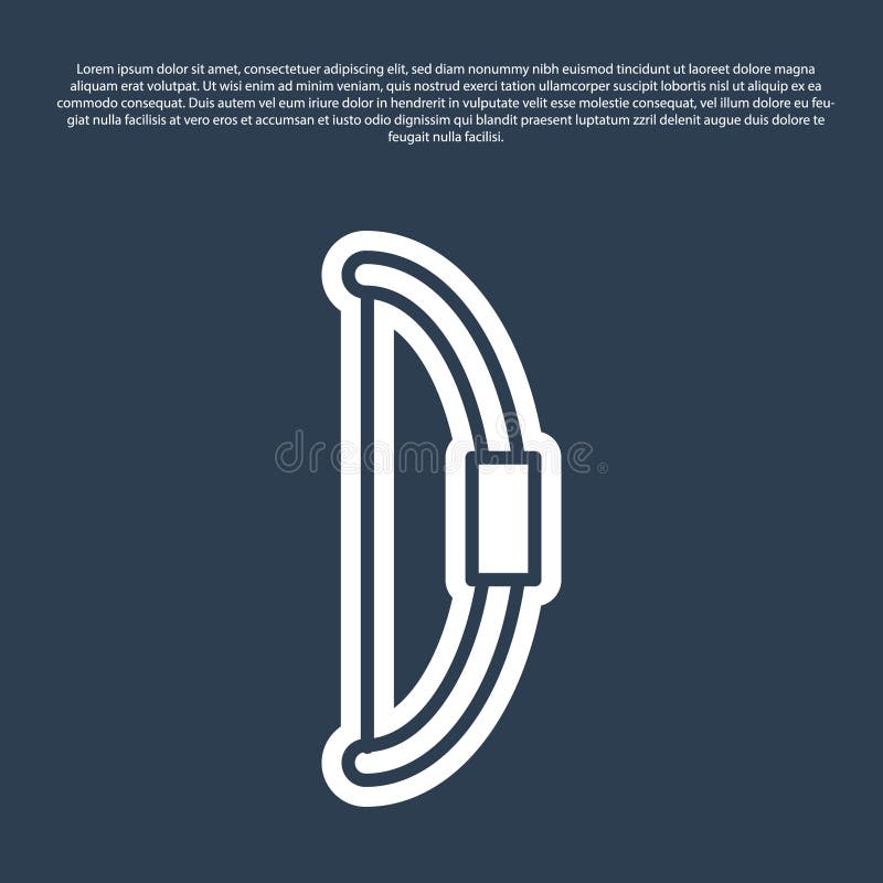 Blue Line Bow Icon Isolated on Blue Background. Vector Stock ...