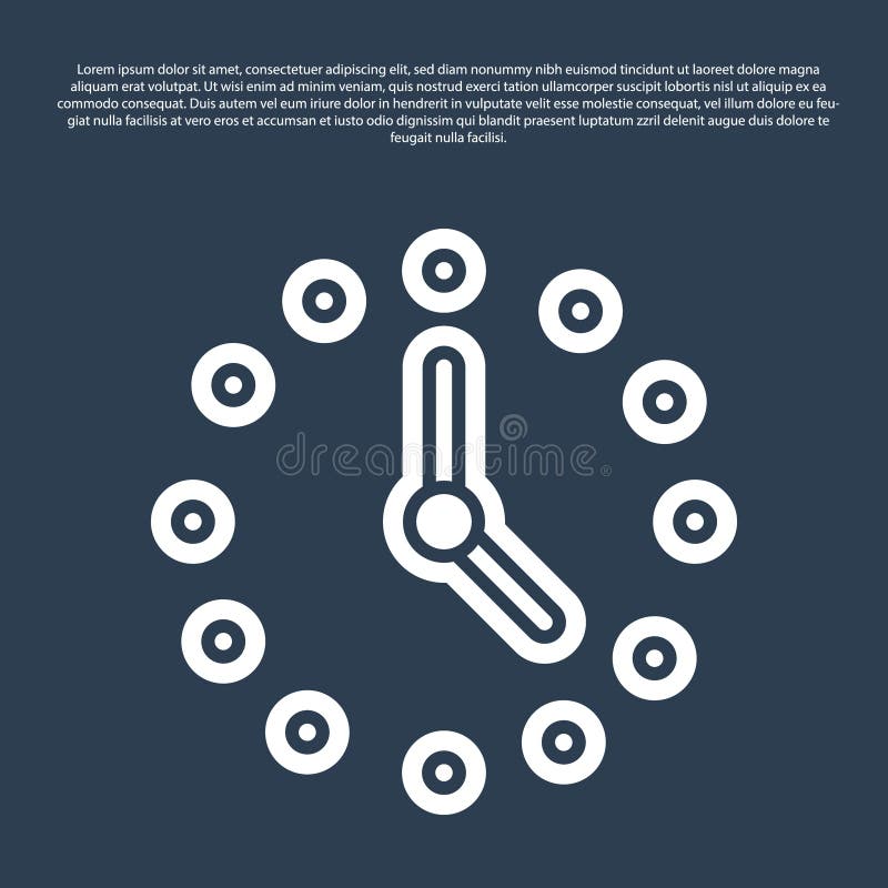 Blue Line Clock Icon Isolated on Blue Background. Time Symbol Stock ... Blue Line Clock Icon Isolated on Blue Background. Time Symbol Stock ...