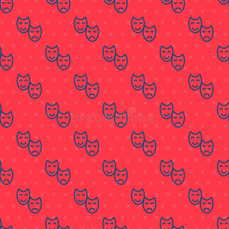 Theatre Masks Pattern Stock Illustrations – 174 Theatre Masks Pattern ...