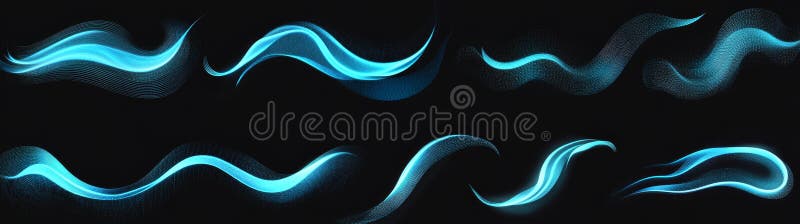 A Blue Line Curve Light Effect. an Abstract Effect of Light Energy ...