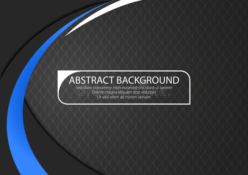 Blue Line Curve Shape. Black Background Wallpaper Stock Vector ...