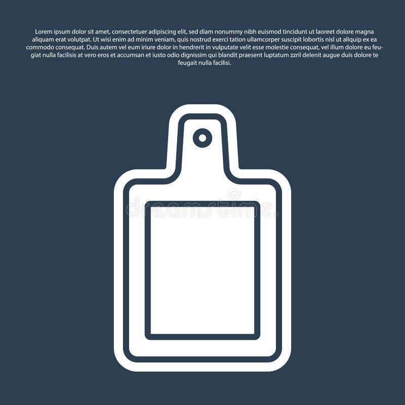Blue Line Cutting Board Icon Isolated on Blue Background. Chopping ...