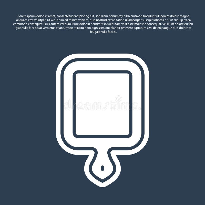 Blue Line Cutting Board Icon Isolated on Blue Background. Chopping ...