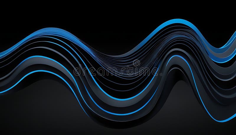 A Blue Line with a Dark Background. Stock Illustration - Illustration ...