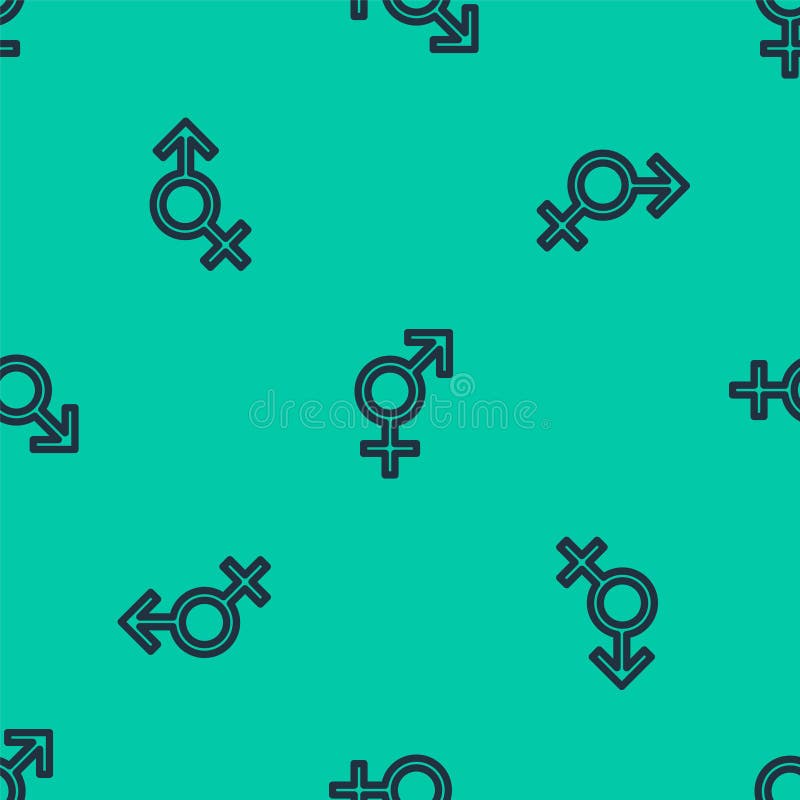 Line Gender Icon Isolated On Grey Background Symbols Of Men And Women