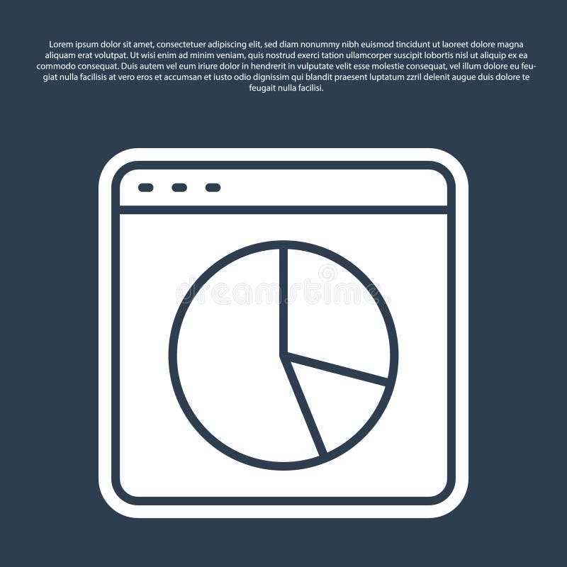 Blue Line Graph, Chart, Diagram, Infographic Icon Isolated on Blue ...