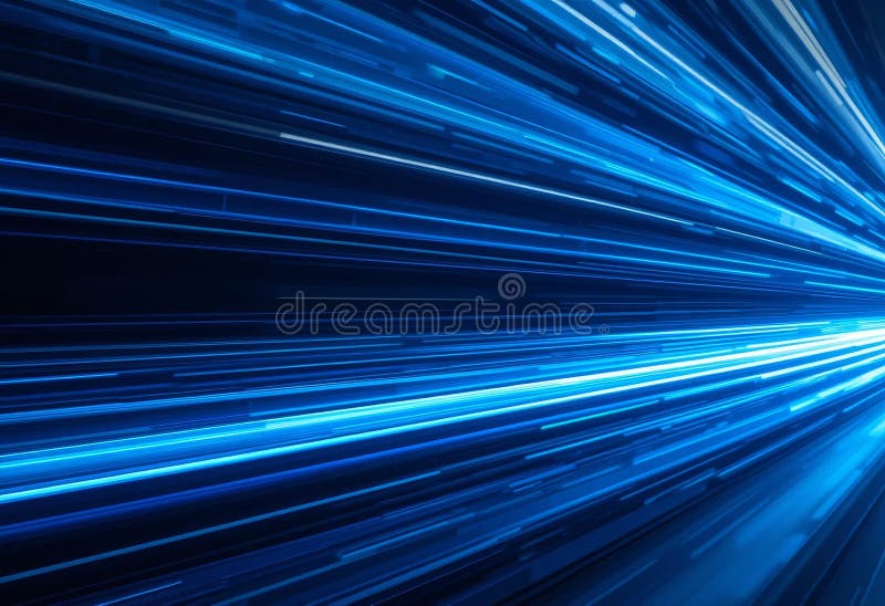Blue Line of Light Speed Motion Background.. Stock Photo - Image of ...