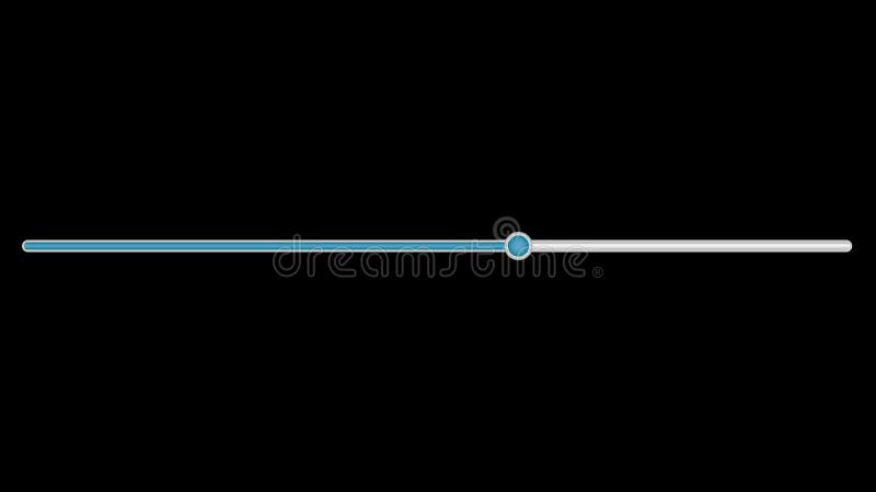Blue Line Loading Animation with Slider on Transparent Background in ...