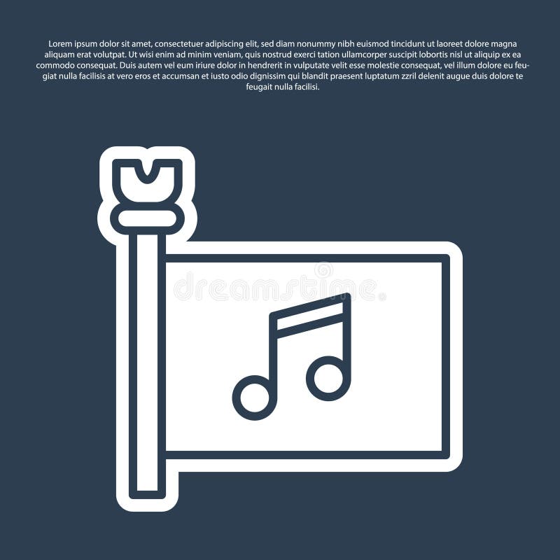 Blue Line Music Festival, Access, Flag, Music Note Icon Isolated on ...