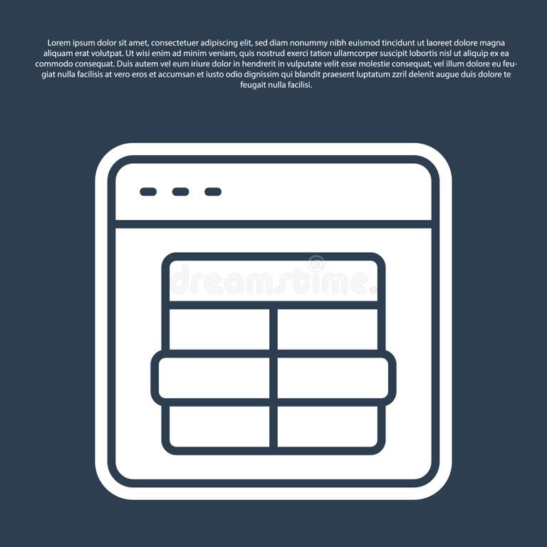 Blue Line MySQL Code Icon Isolated on Blue Background. HTML Code Symbol ...