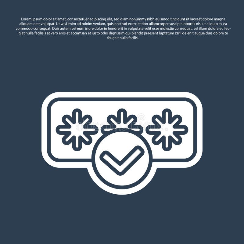 Blue Line Password Protection and Safety Access Icon Isolated on Blue ...