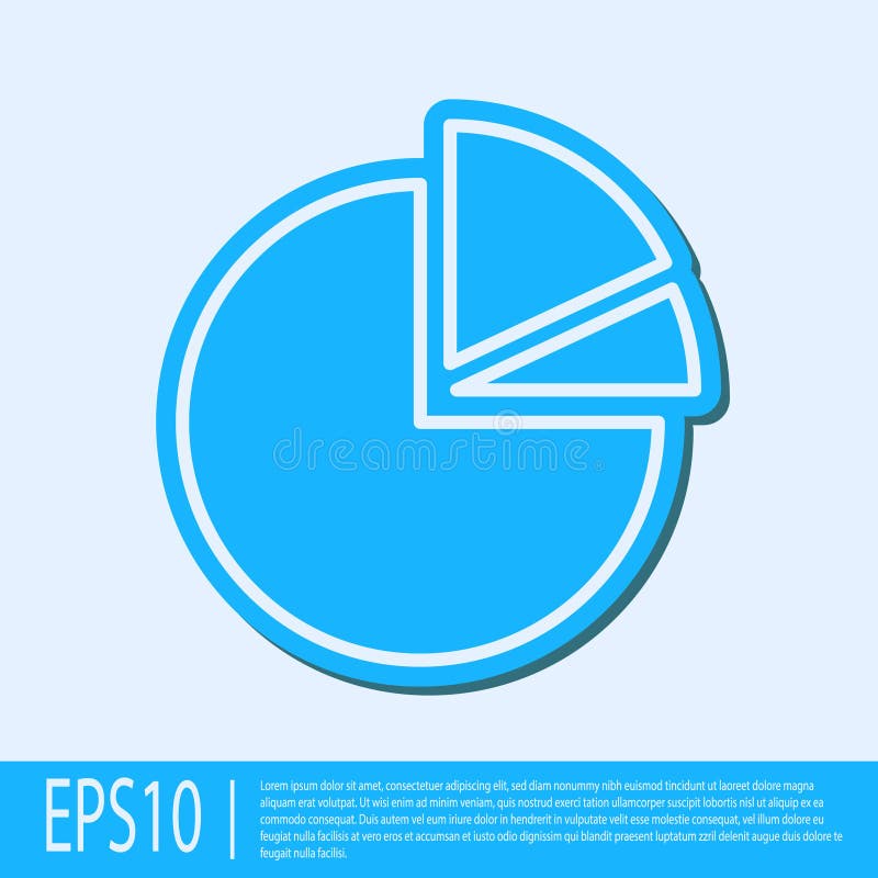 Blue Pie Chart Infographic Icon Isolated on White Background. Diagram ...