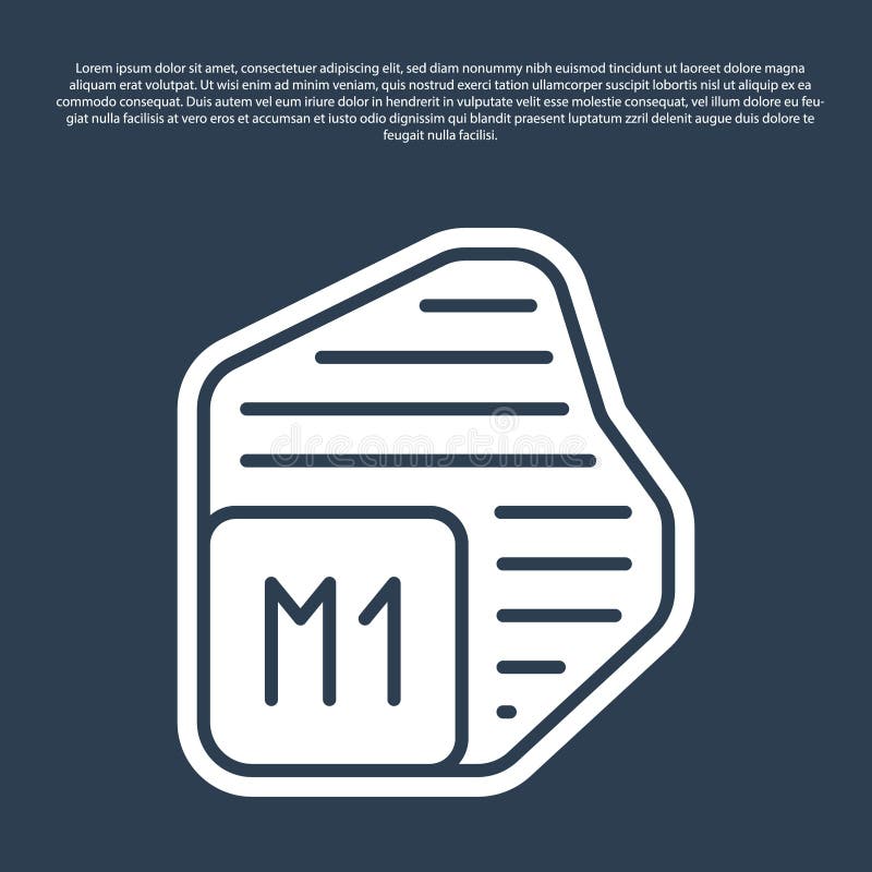 Blue Line Processor Icon Isolated On Blue Background Cpu Central Processing Unit Microchip