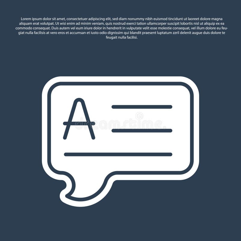 Blue Line Speech Bubbles with Answer Icon Isolated on Blue Background ...