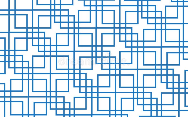 Blue Line Square Geometric Shapes Abstract Pattern Vector Background ...